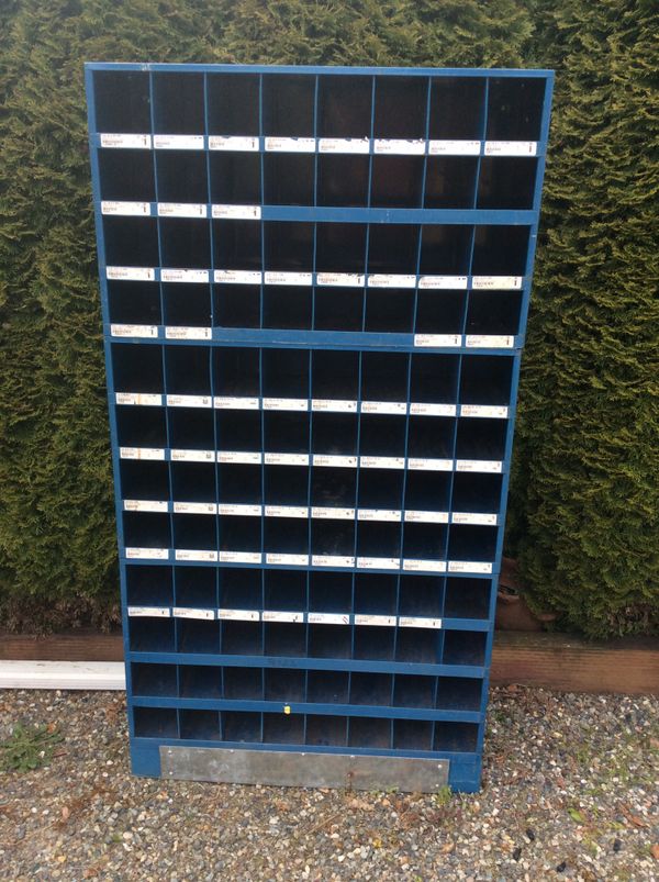 Durham Inc. nut and bolt bin , each cabinets has 32 bins , 3 bins total ...