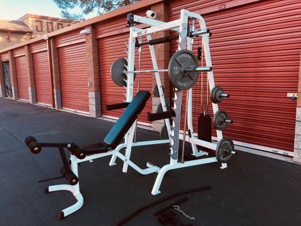 Parabody smith machine squat rack exercise & gym equipment weights ...