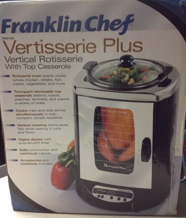 New Franklin Chef vertical rotisserie FR6100 Vertisserie Plus with ...