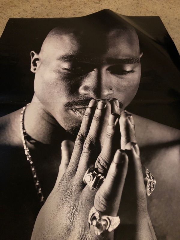 FULL SIZE TUPAC PRAYER HANDS POSTER WEST COAST HIP HOP DEATH ROW ...