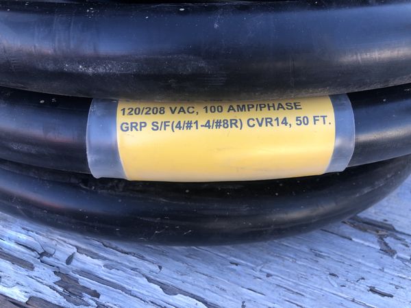 100 Amp 3 Phase Military Generator cables with Amphenol Military plugs ...