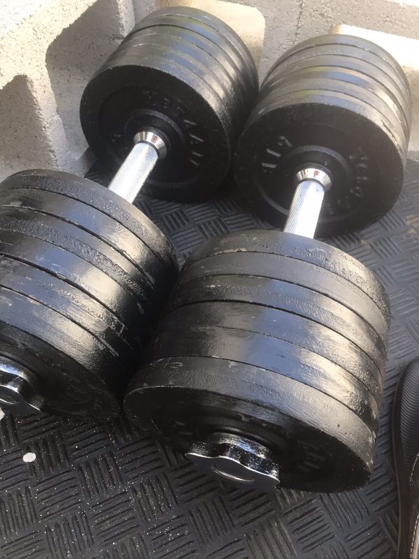 130 Pound Adjustable Dumbbell Weights! See Description! for Sale in Los ...
