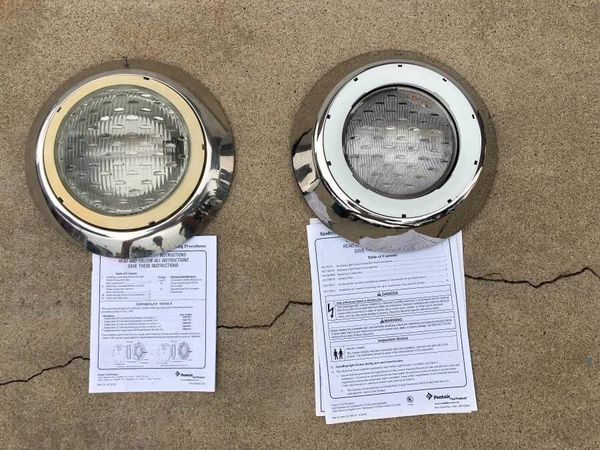 Pentair Aqualumin II,III 250w halogen nicheless pool light, for parts ...