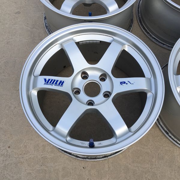 AUTHENTIC OG VOLK TE37 17x9 +22 5X114.3 TITANIUM SILVER S13 EVO 8/9 GTR ...