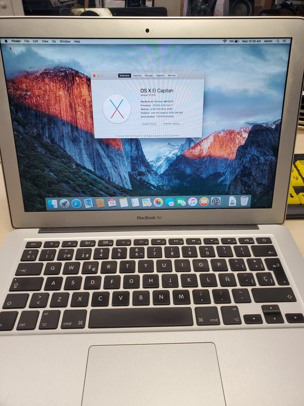 APPLE A1369 Macbook Air i7 1.8Ghz 4GB 256GB 10.11 for Sale in Long ...