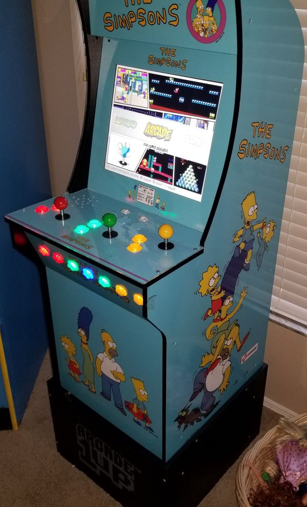 Arcade1up custom modded arcade cabinet retro featuring "The Simpsons ...