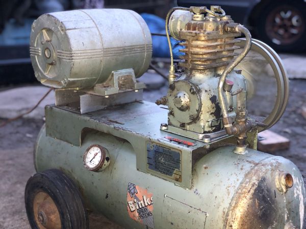 Vintage Binks Air Compressor (20CFM) QUIET -110v-FOR AUTOMOBILE PAINT ...