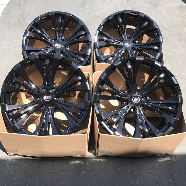 New 22" Escalade wheels by Vogue 22 inch gloss black rims for Sale in ...