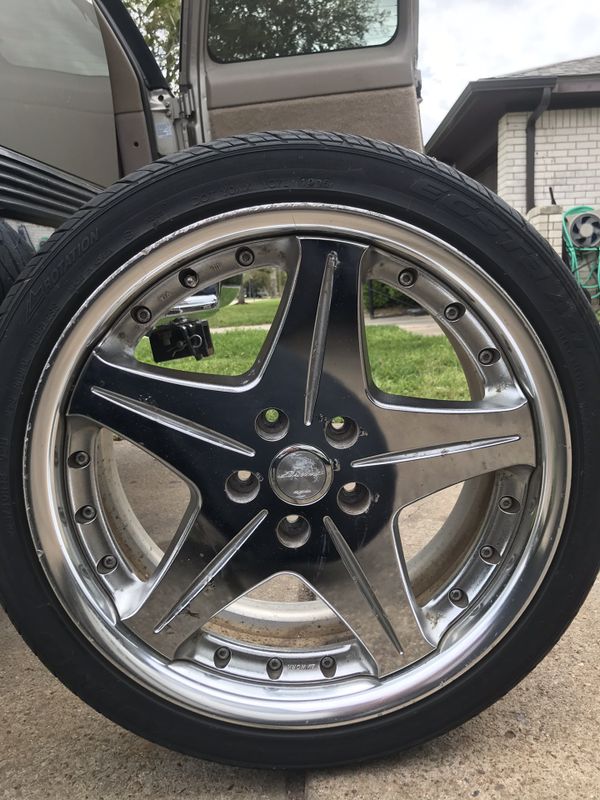 Work Euroline SL VIP wheels WITH TIRES 5x114.3 5 lug rims stance jdm ...