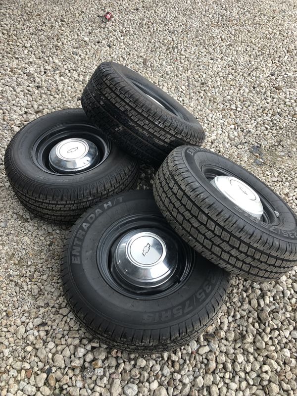 C10 Staggered Steel wheels with dog dish hubcaps for Sale in BROOKSIDE ...