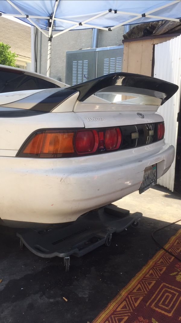 91-93 MR2 MK2 SW20 Carbon Fiber & FRP East Bear Rear Spoiler Add On ...