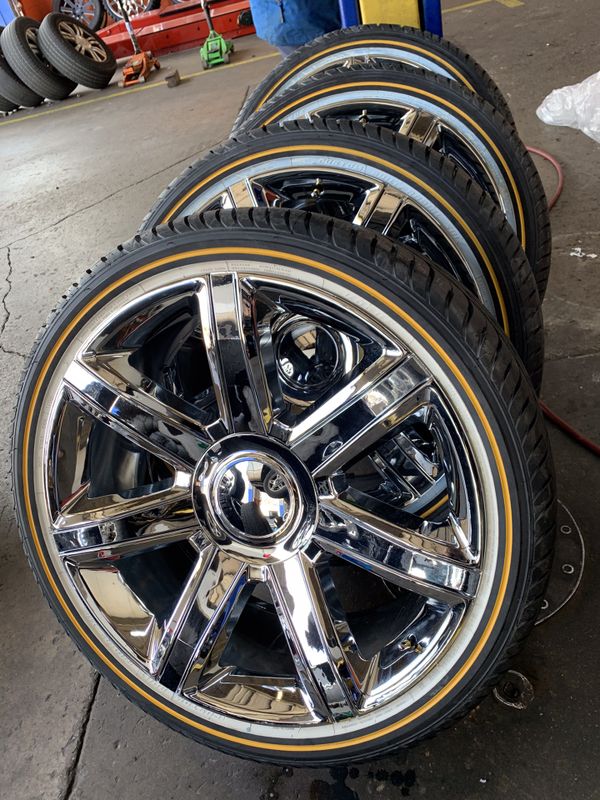 24s chrome with 305/35/24 vogue tyres for Sale in Dallas, TX - OfferUp