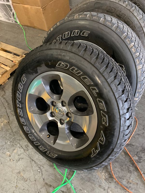 18 inch Used Jeep Wrangler Wheels with A/T Bridgestone Tires for Sale ...