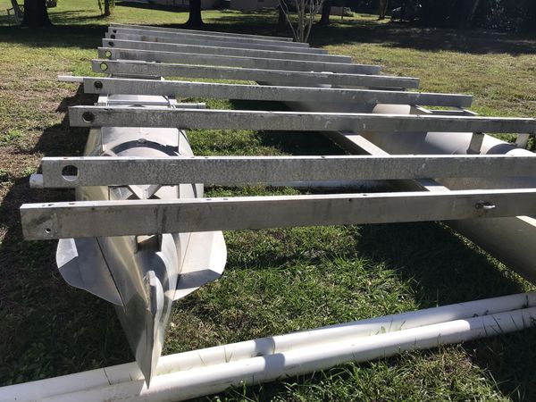 Aluminum Godfrey 20’ Pontoons & top rails from pontoon boat for Sale in ...
