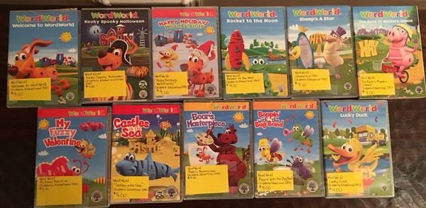 WordWorld Children’s Educational DVD’s $4 each or $40 for All 11 DVD’s ...