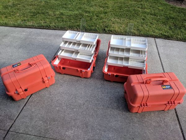 Pelican Case 1460 EMT EMS gun tool box orange first aid kit for Sale in ...