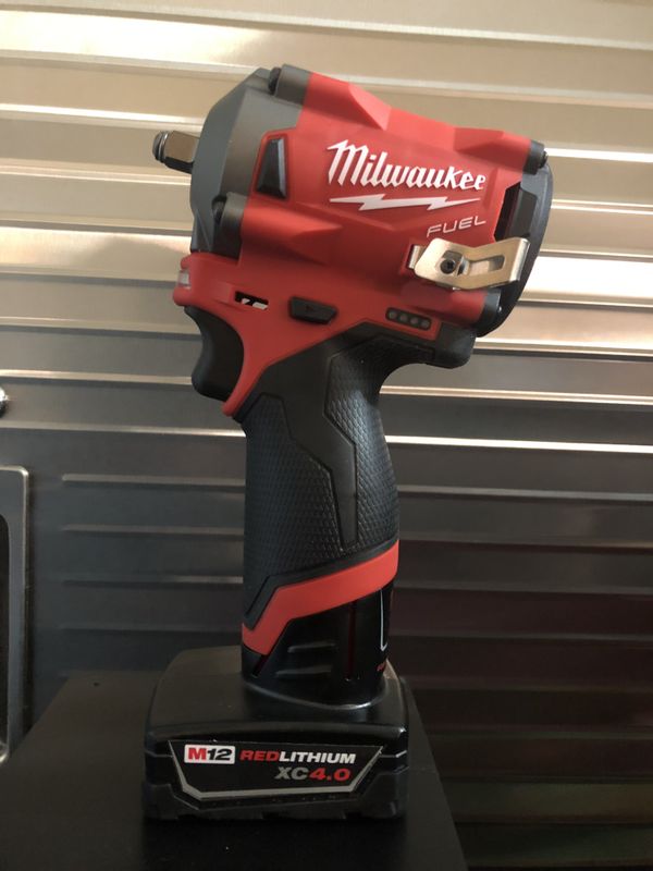MILWAUKEE M12 STUBBY 3/8 IMPACT WRENCH w 4.0 BATTERY PACK BRAND NEW for ...