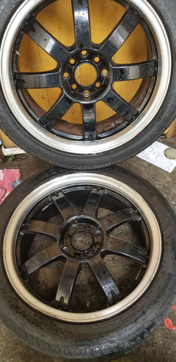 17" inch 4 lug universal racing rims 4x100 and 4x114.3 for Sale in ...