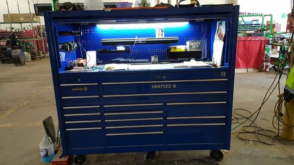 Matco 4s tool box with hutch ,led light sound bar for Sale in Clayton ...