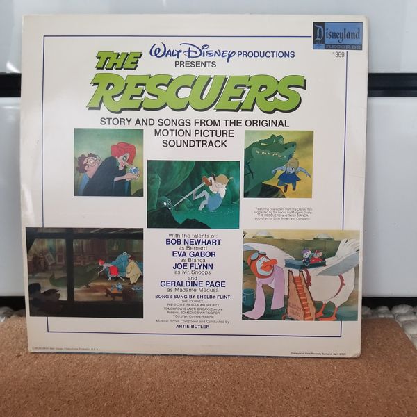 Walt Disney " The Rescuers" 1977 Soundtrack Vinyl for Sale in ...