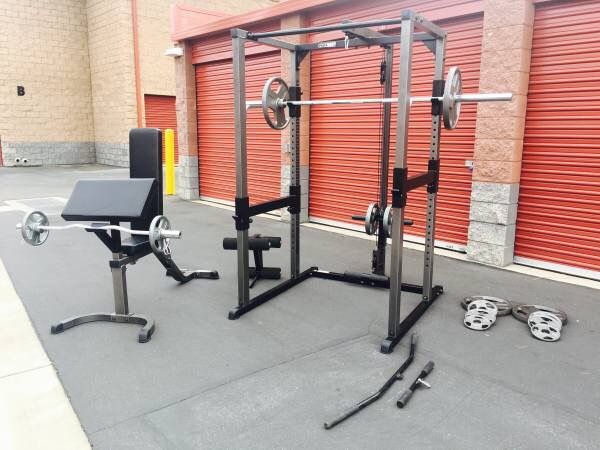 Parabody squat rack bench press fittness & gym equipment weights weight ...