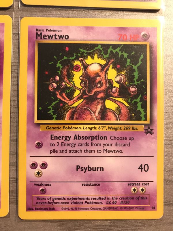Pokémon Mewtwo bundle!!! Shadowless/2nd Edition/ promo! for Sale in ...