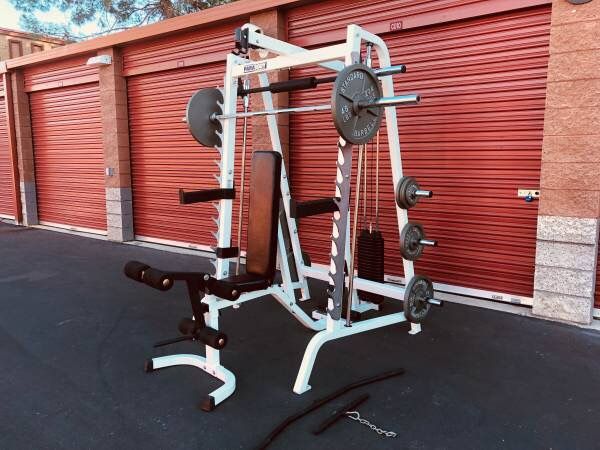 Parabody smith machine squat rack exercise & gym equipment weights ...