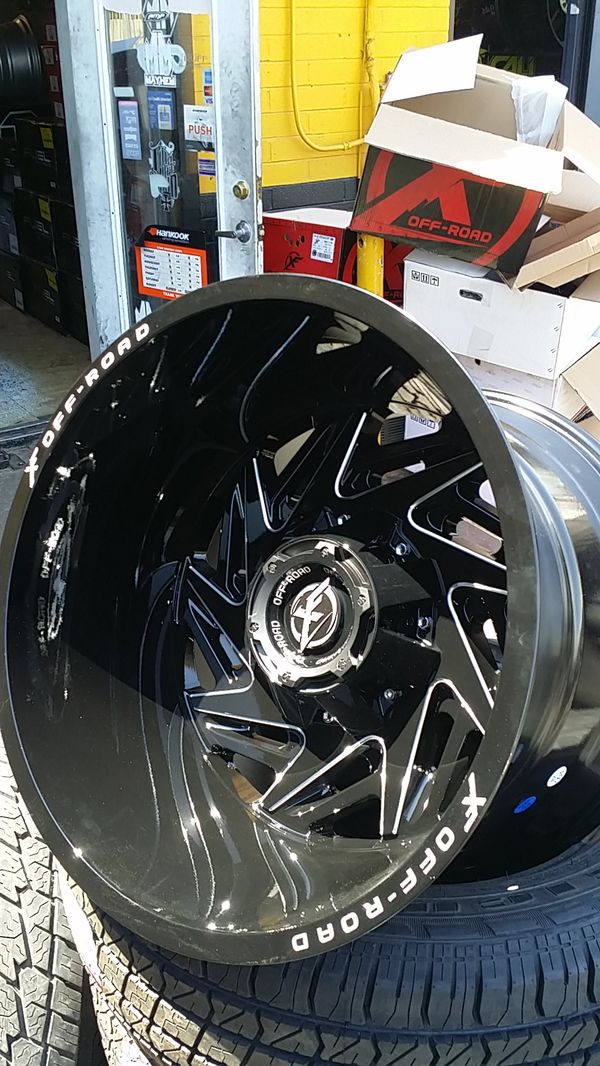 20x14 all gloss black xf rims 8 lugs universal for Sale in Phoenix, AZ ...