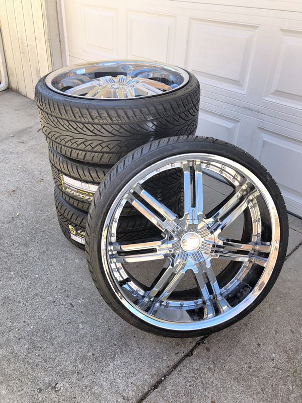 24 Inch HOYO Rims 5 Lug Universal Bolt Pattern Lexani Tires 5x120