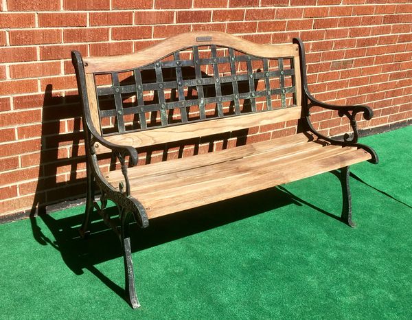 ORIGINAL BERKELEY FORGE AND FOUNDRY HEAVY CAST IRON BENCH – patio porch ...